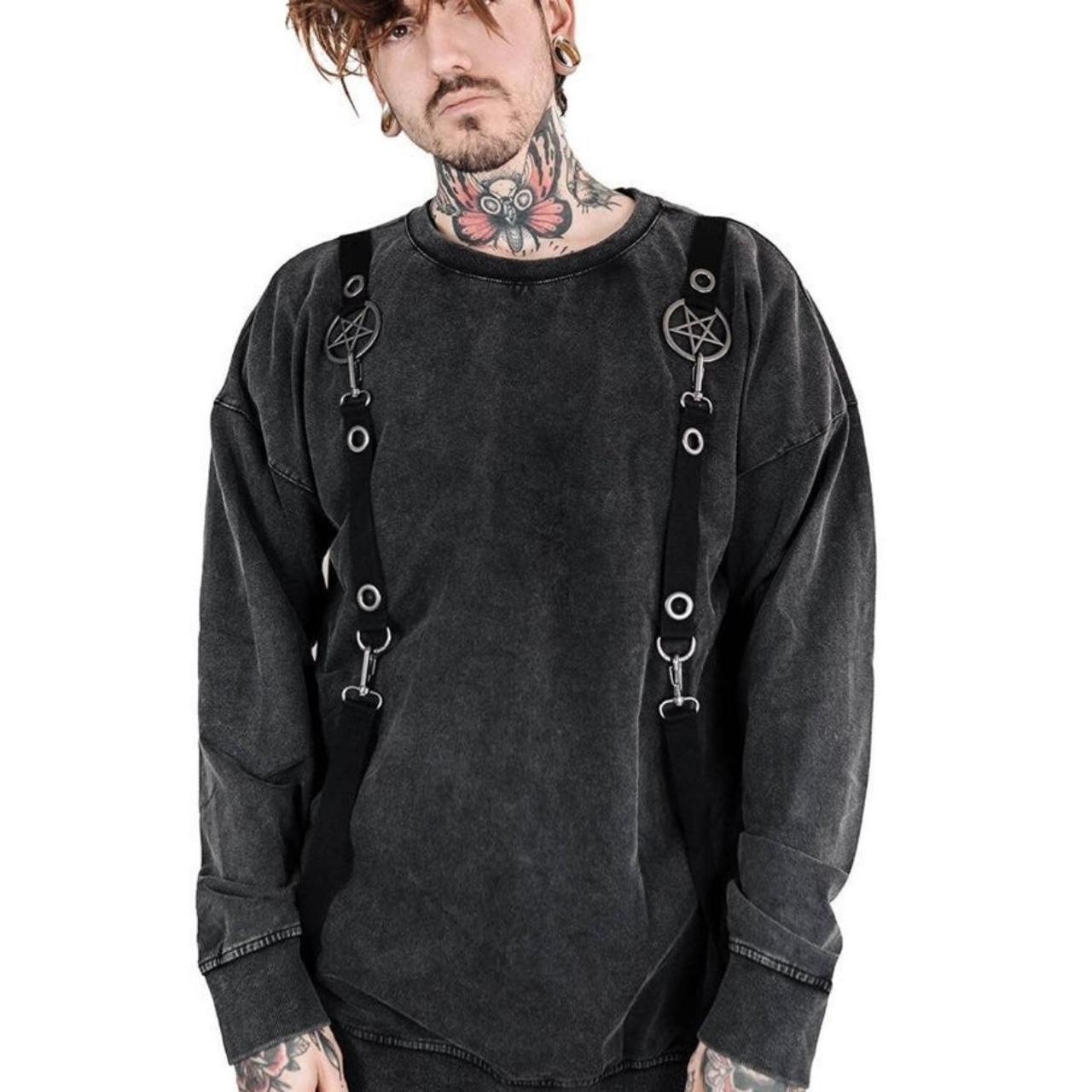 Killstar pull over with harness. Worn once Size M - Depop