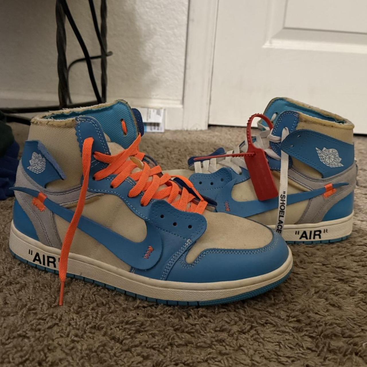 Jordan 1 Offwhite UNC Colorway Size US... - Depop