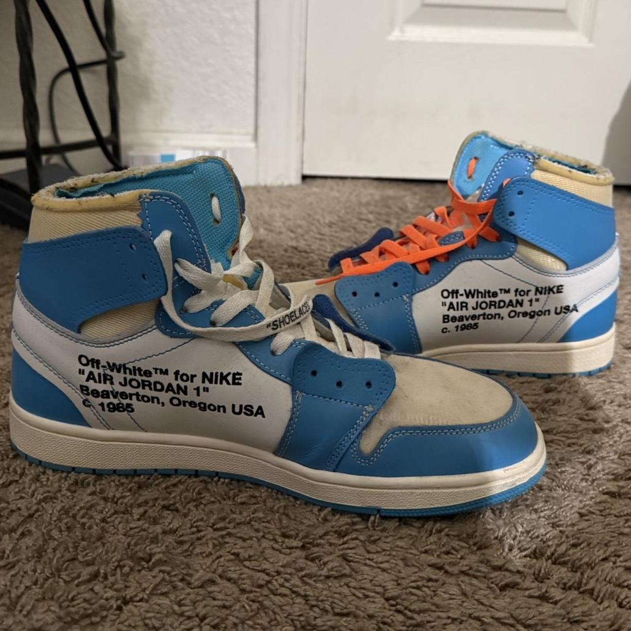 Jordan 1 Offwhite UNC Colorway Size US... - Depop