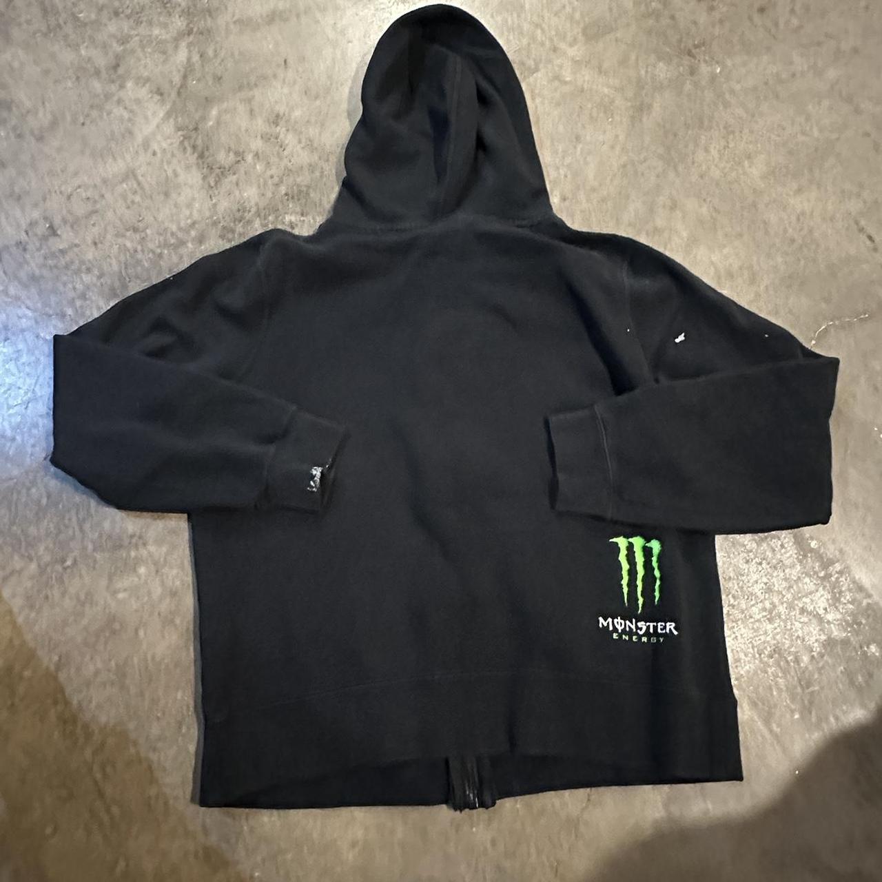 Y2K black monsters zip up has some marks as shown in... - Depop