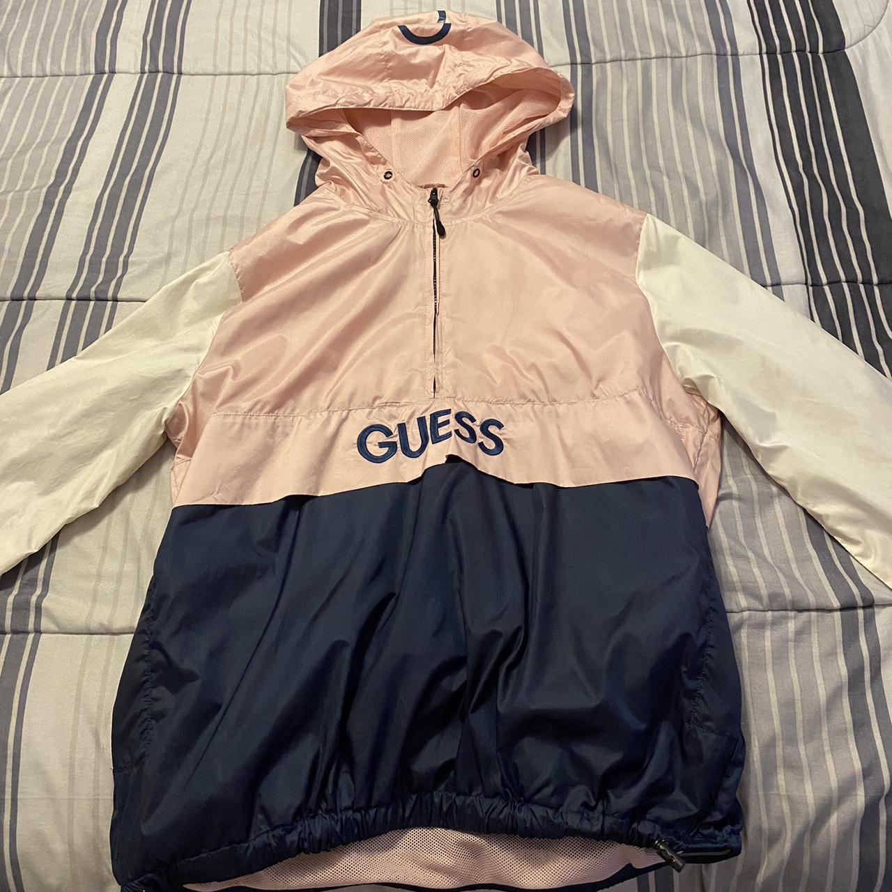 Guess Rain Jacket Size Small Fits like a Medium Open... - Depop