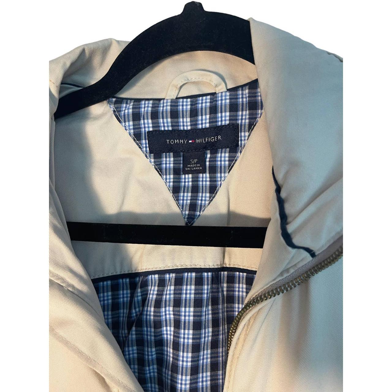 Tommy Hilfiger Men's Cream and Brown Jacket | Depop