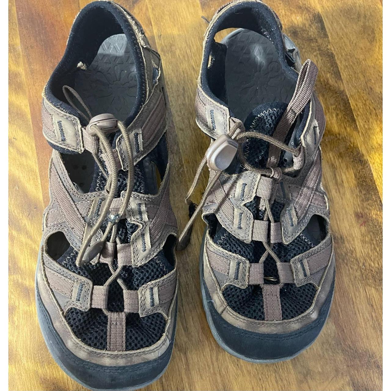 Merrell Sandaly Stretch Leather Sandel -Size 10... - Depop