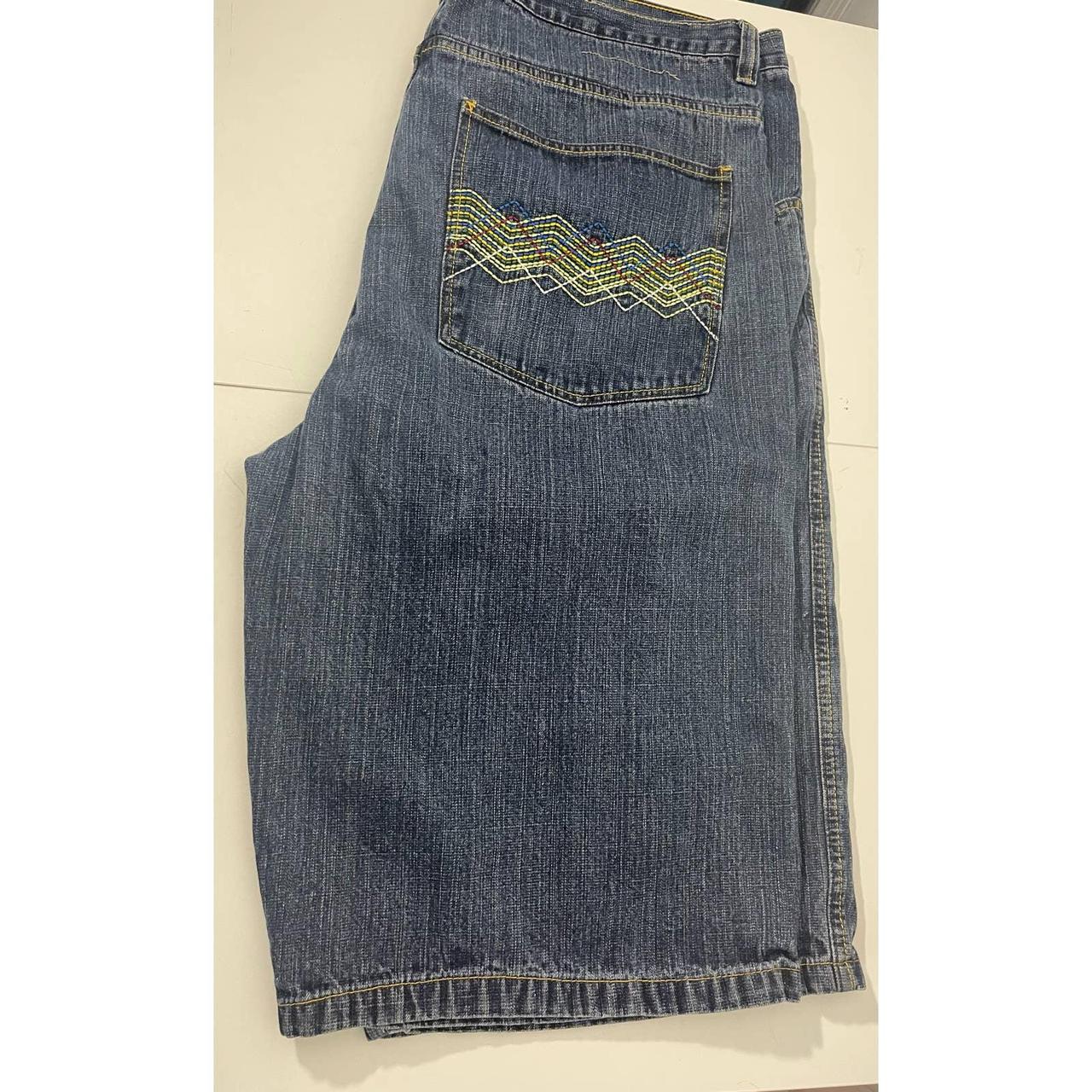 Vintage Dodeca Embrodiered Pocket Jean Shorts Baggy... - Depop