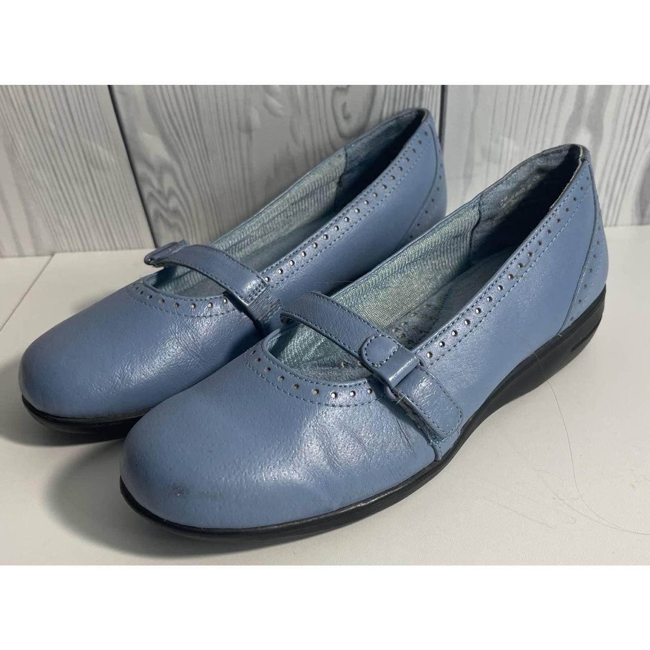 Dr. Scholls Women's Size 6 Medium Sky Blue Leather... - Depop