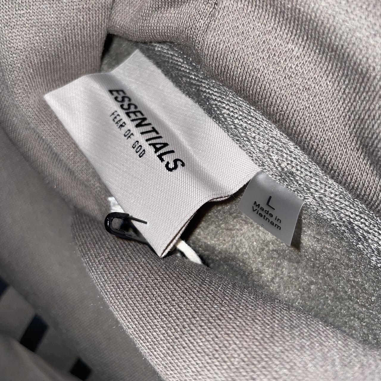 Essentials gray hoodie ~ large - Depop