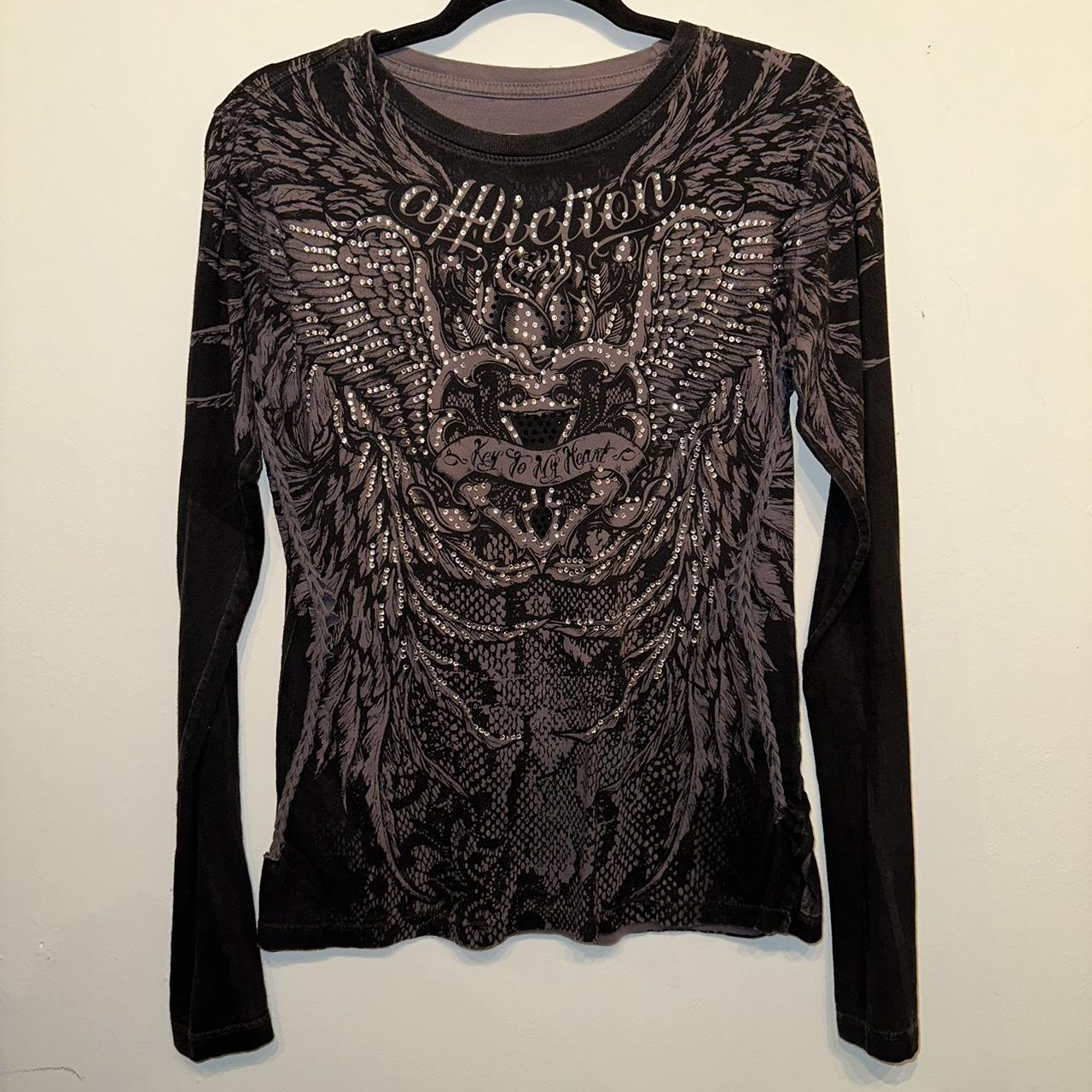Woman’s affliction longsleeve shirt - Depop