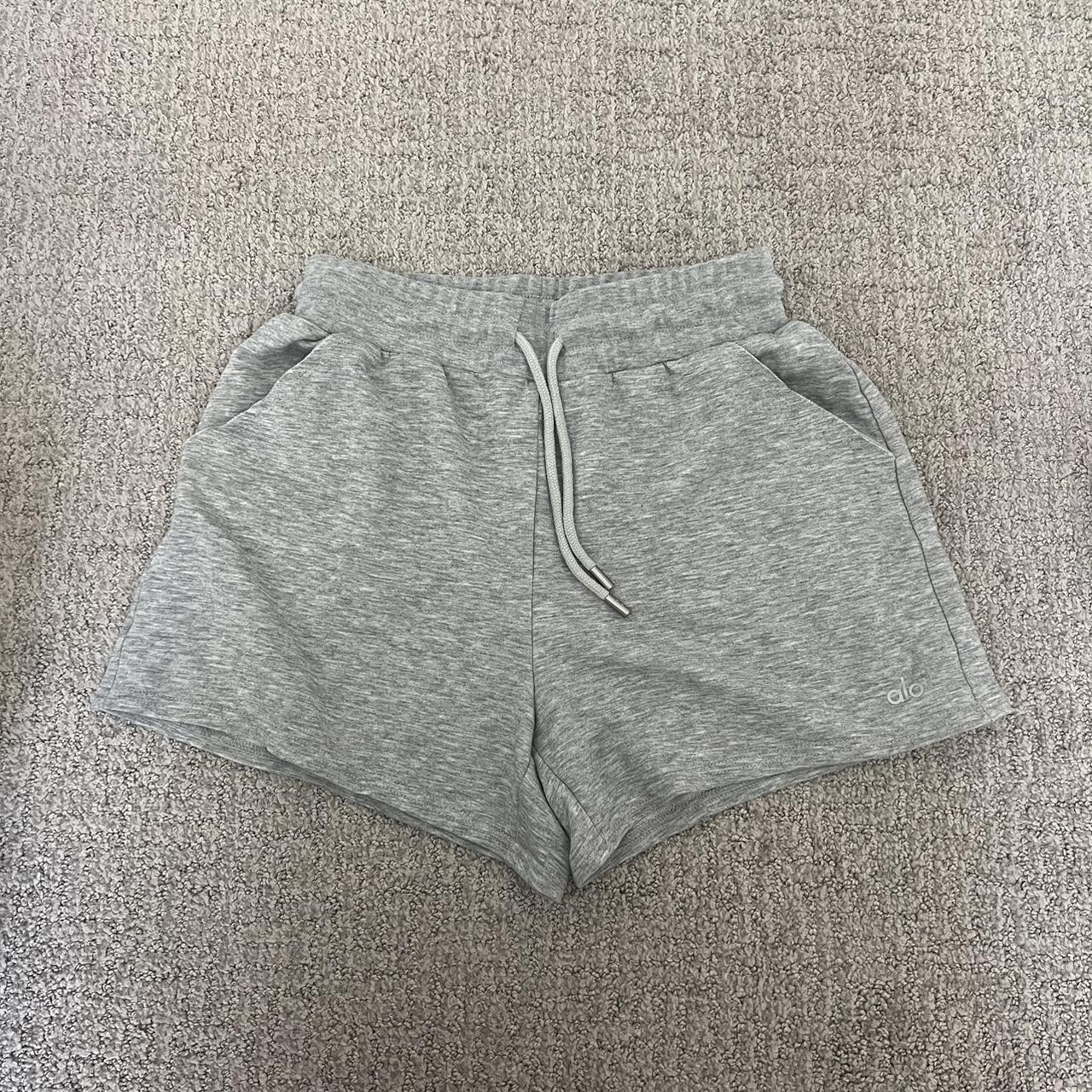 Alo Yoga Dreamy Shorts color- Athletic Heather... - Depop