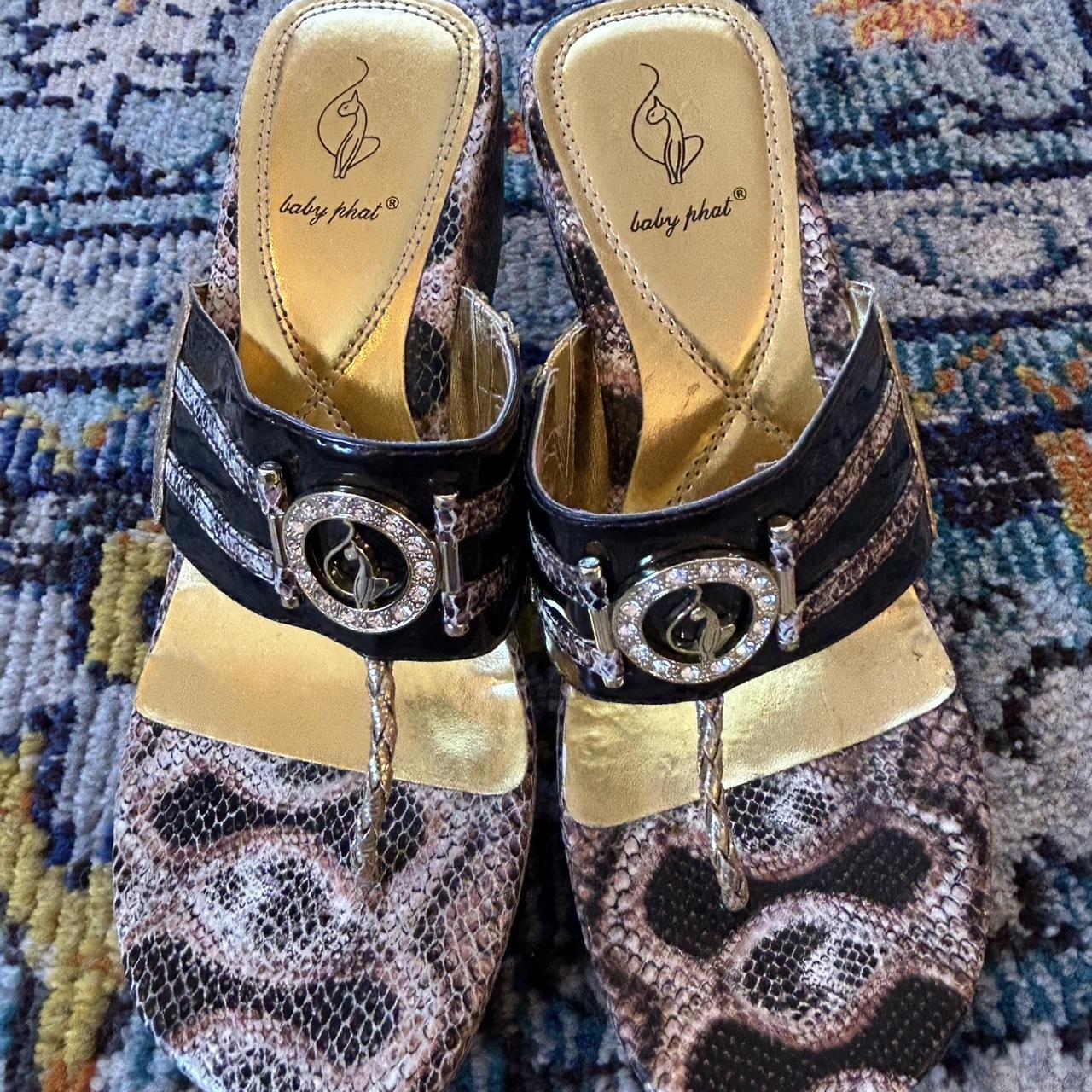 Baby Phat Y2K Snake Print Wedges Ships same/next... | Depop