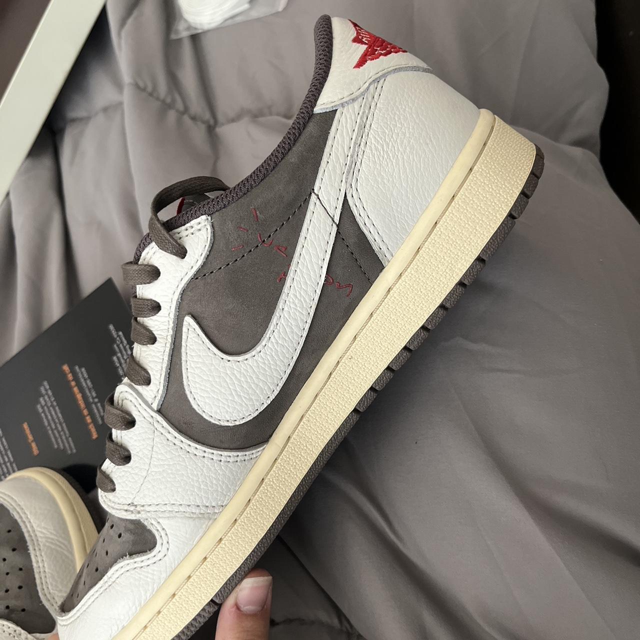 Travis Scott Men's Cream and Brown Footwear | Depop