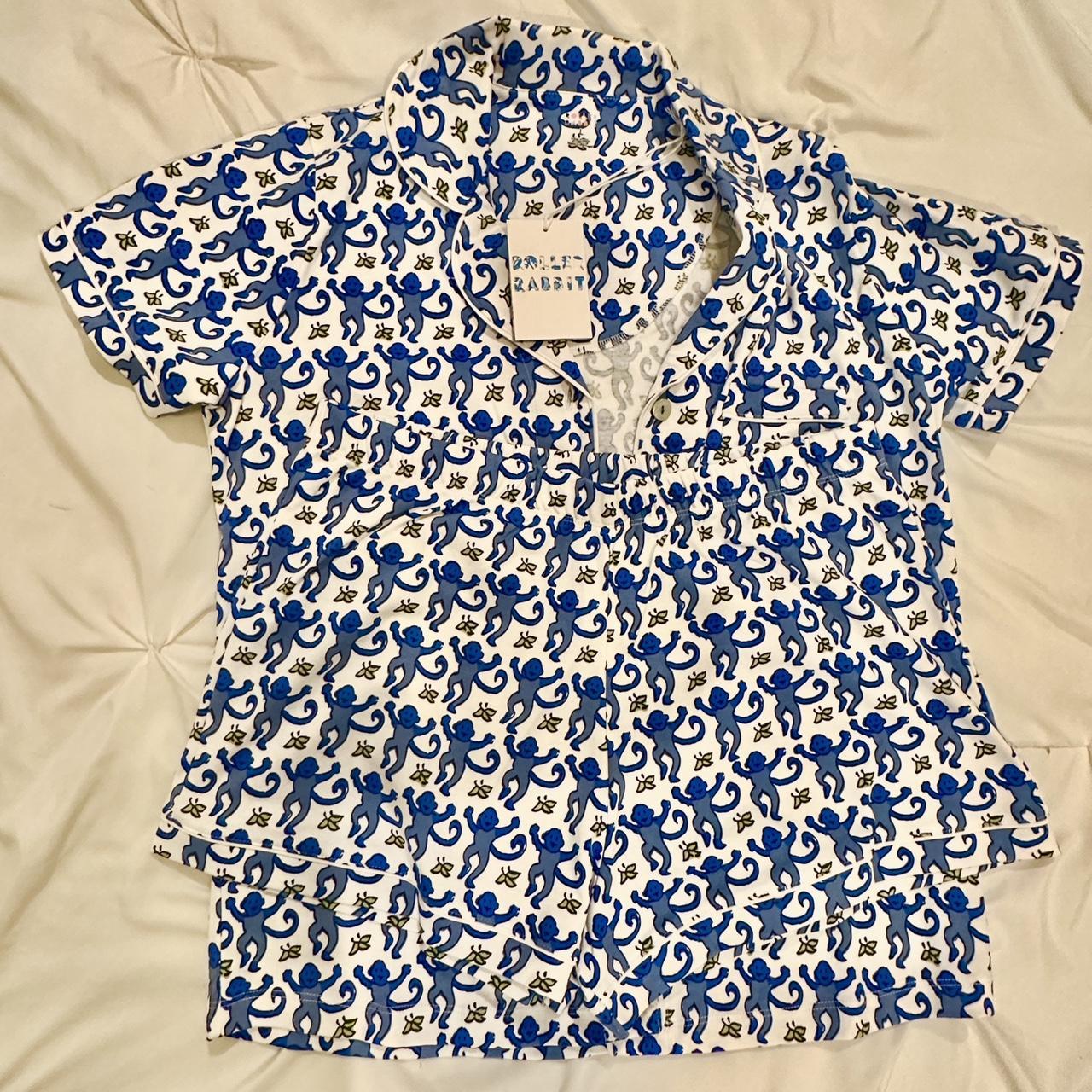 Roller Rabbit Monkey Polo Pajama Set NEW WITH TAGS -... - Depop