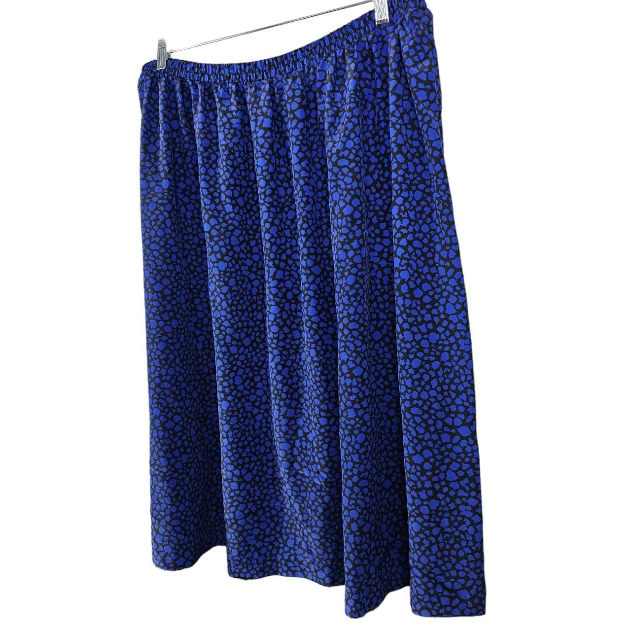 Leslie Fay Blue & Black Vintage 22W Animal Print... - Depop