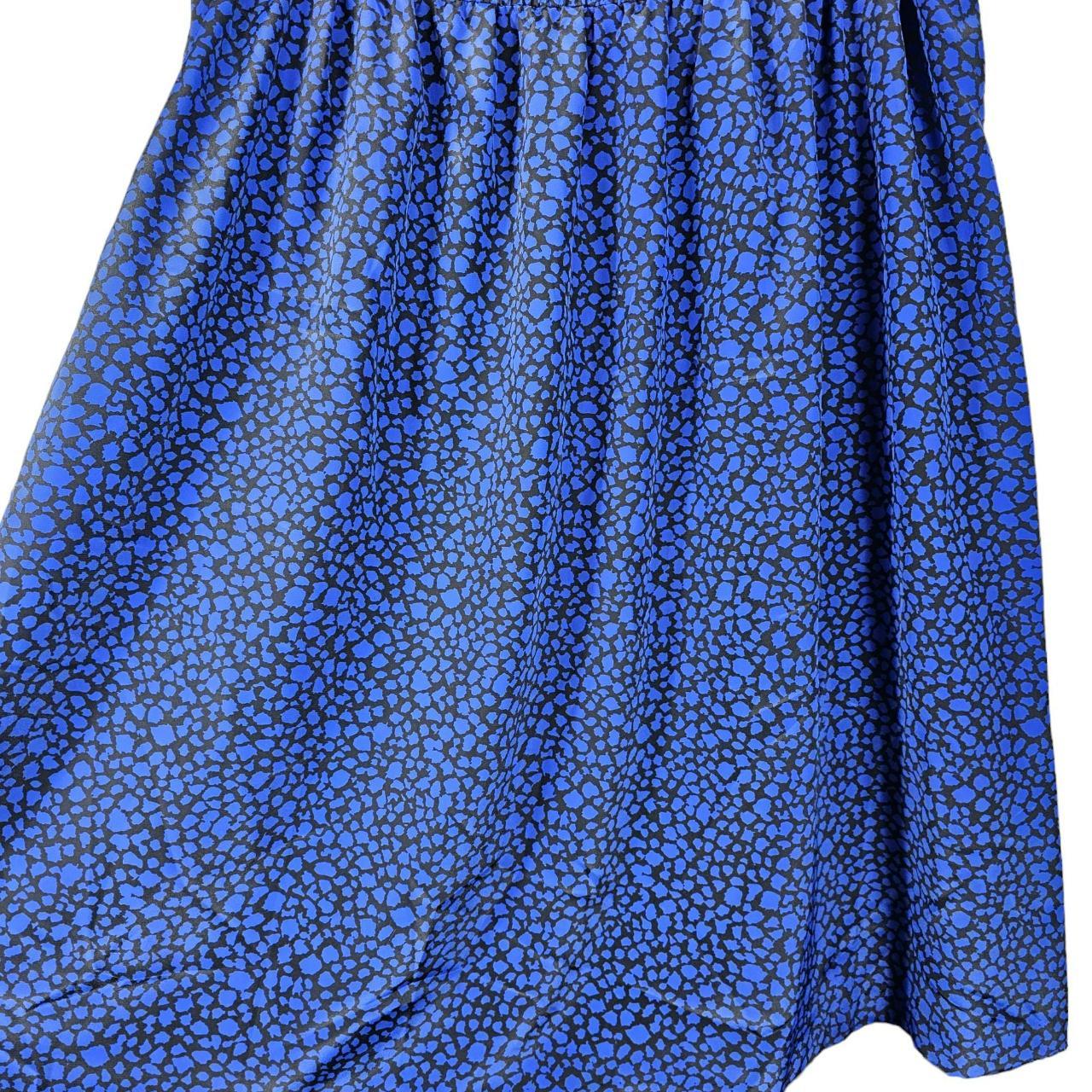 Leslie Fay Blue & Black Vintage 22W Animal Print... - Depop
