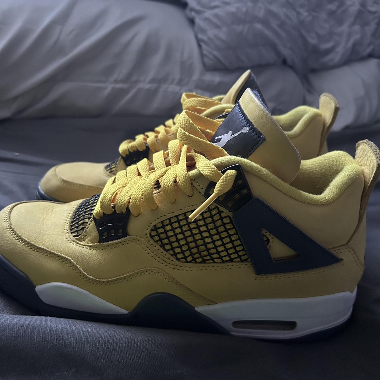 Jordan 4 retro Yellow Lightnings UK 8 Condition -... - Depop