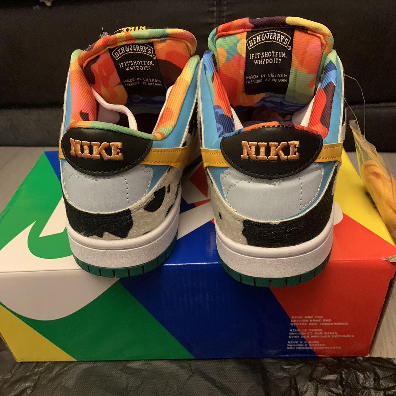 Ben and Jerry’s chunky dunky x Nike sb dunks Size... - Depop