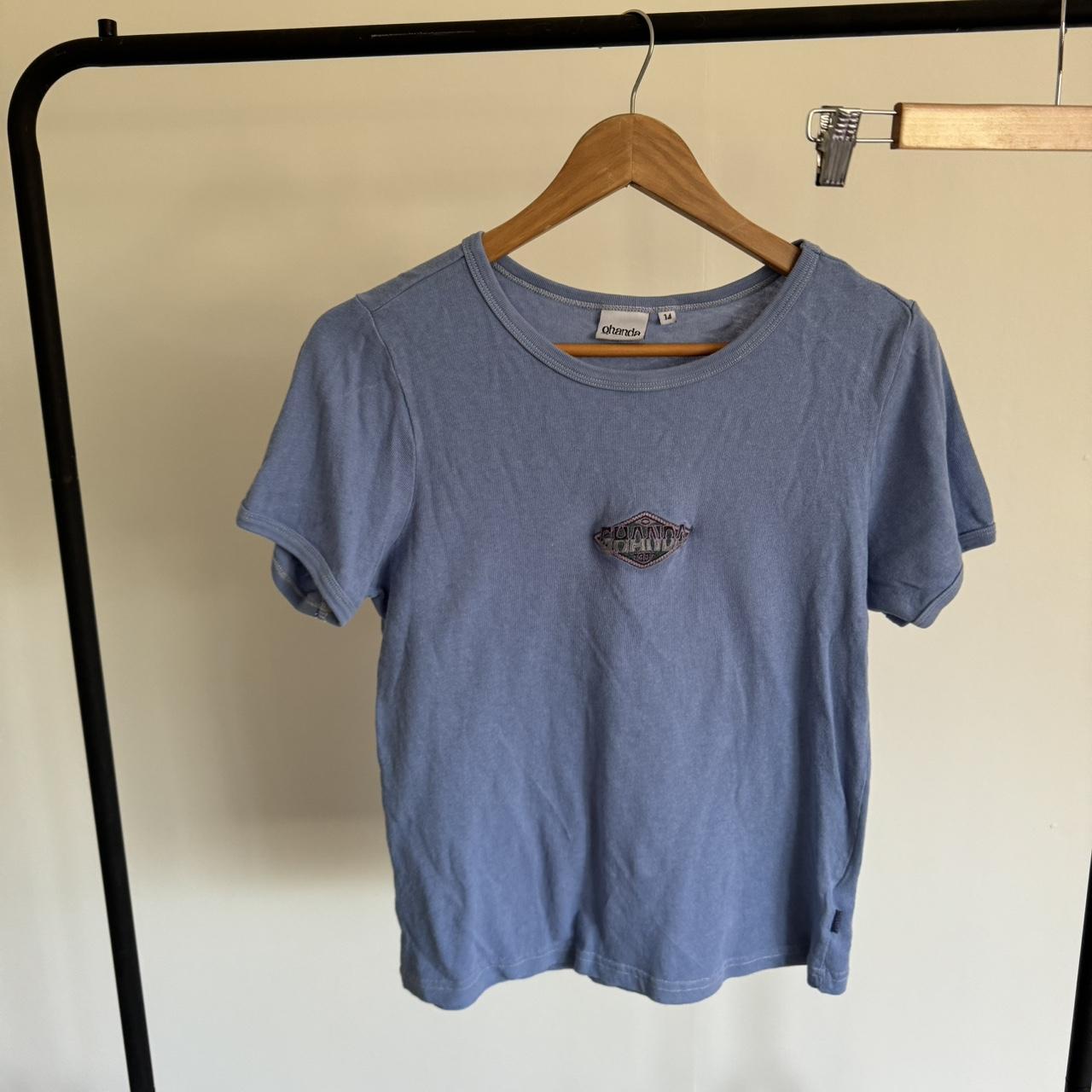 ghanda shirt light blue worn once, very comfy material - Depop