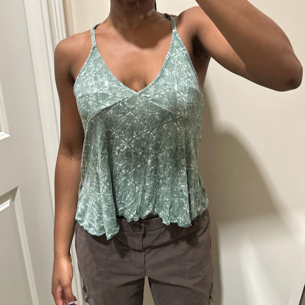 So clothing green flowy top - earthy + fairy vibes... - Depop