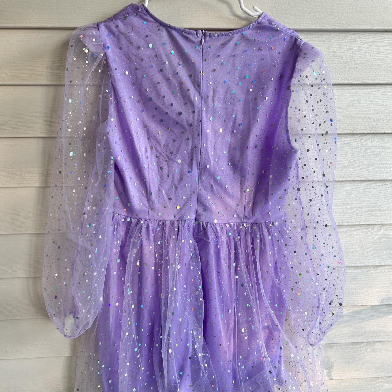 Super cute purple party dress! Size large. Never... - Depop