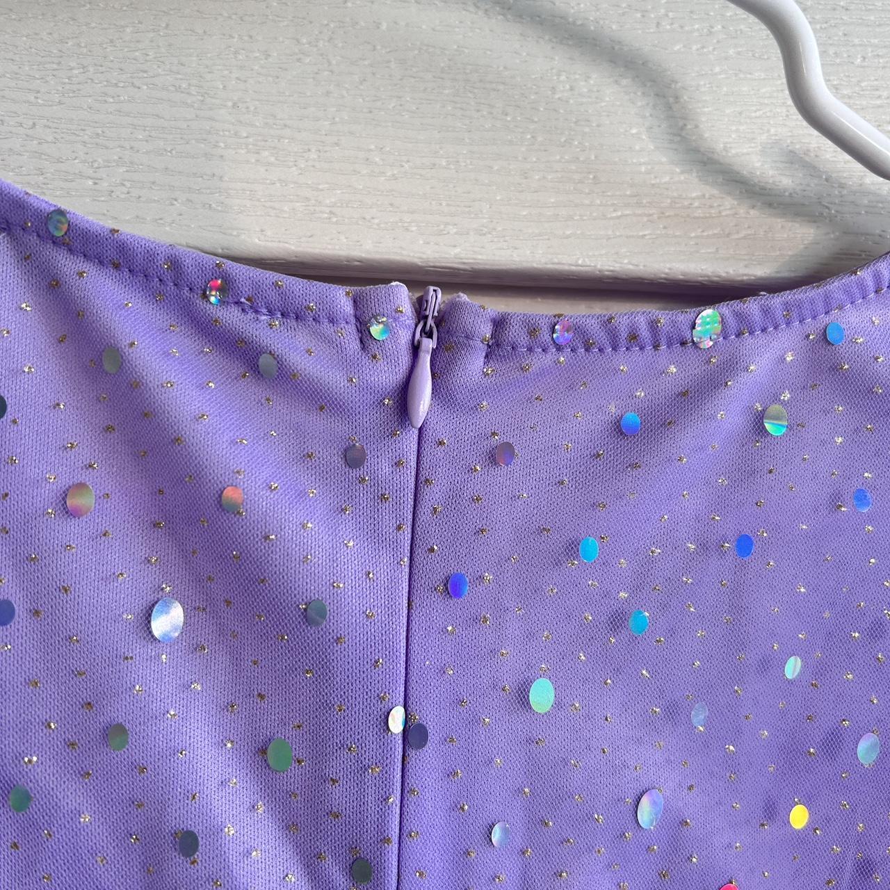 Super cute purple party dress! Size large. Never... - Depop