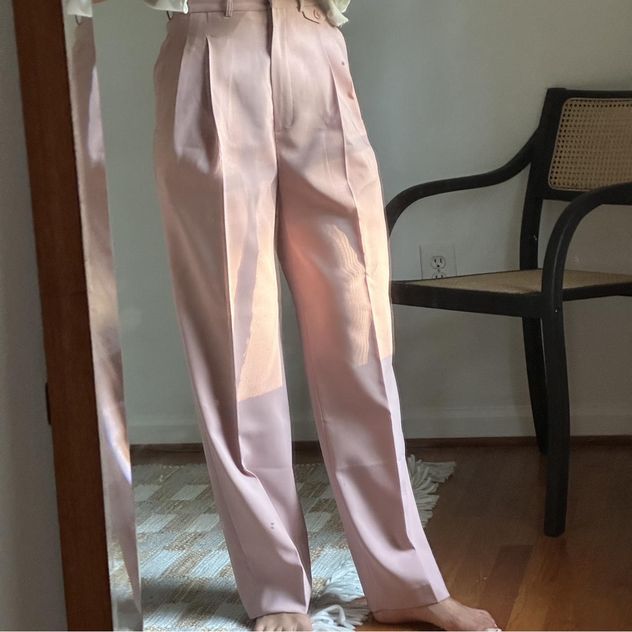 The Frankie Shop pink pleated trousers. A cool... - Depop