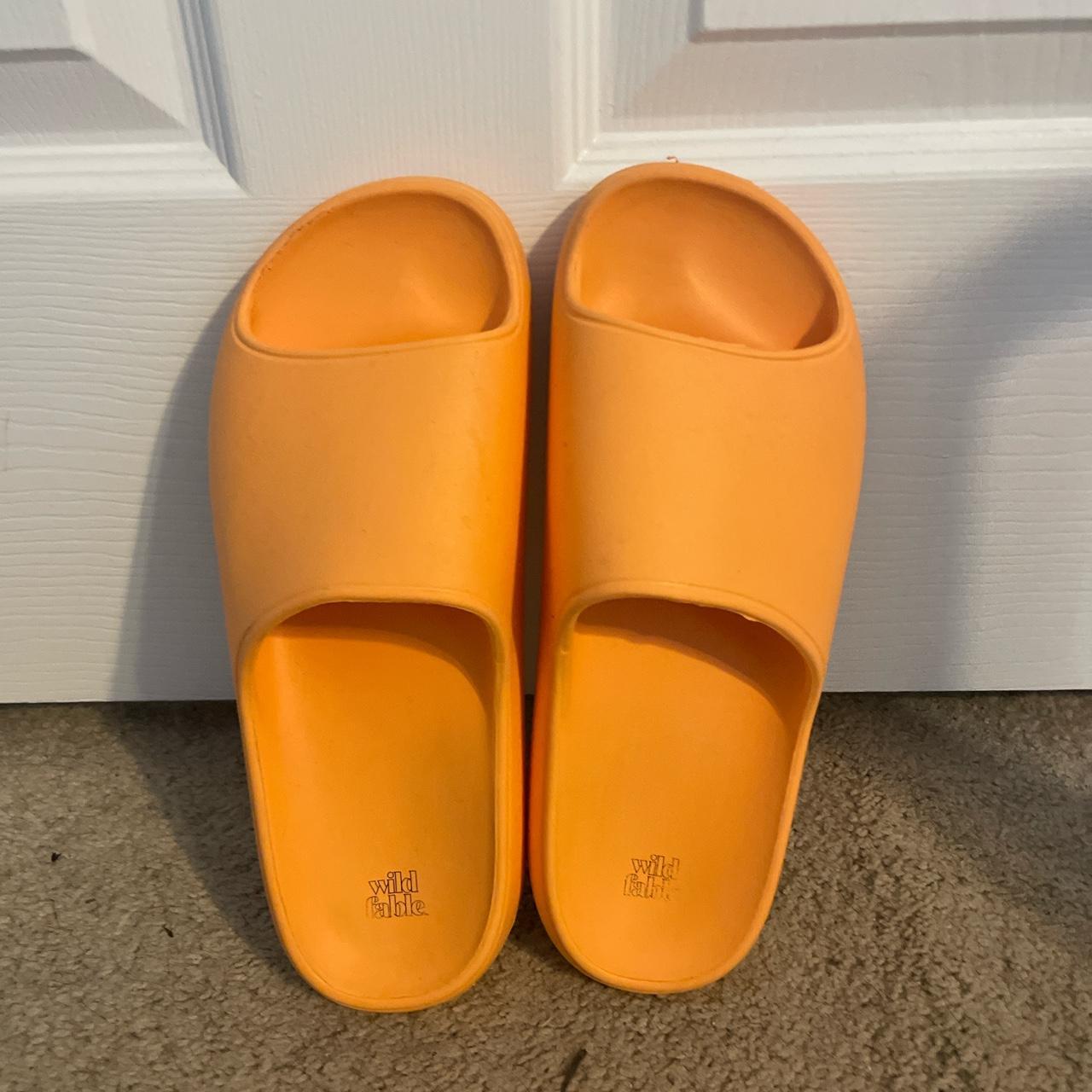 Wild Fable Women's Orange Slides | Depop