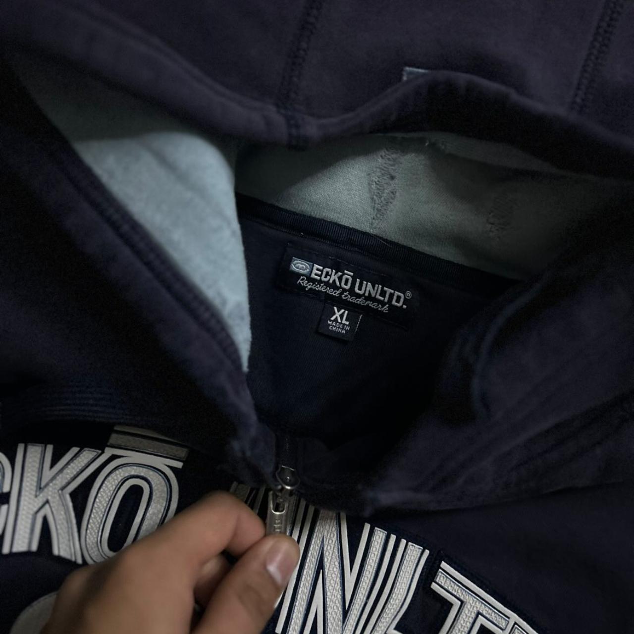 Vintage Ecko unltd zip up hoodie pretty cool piece... - Depop