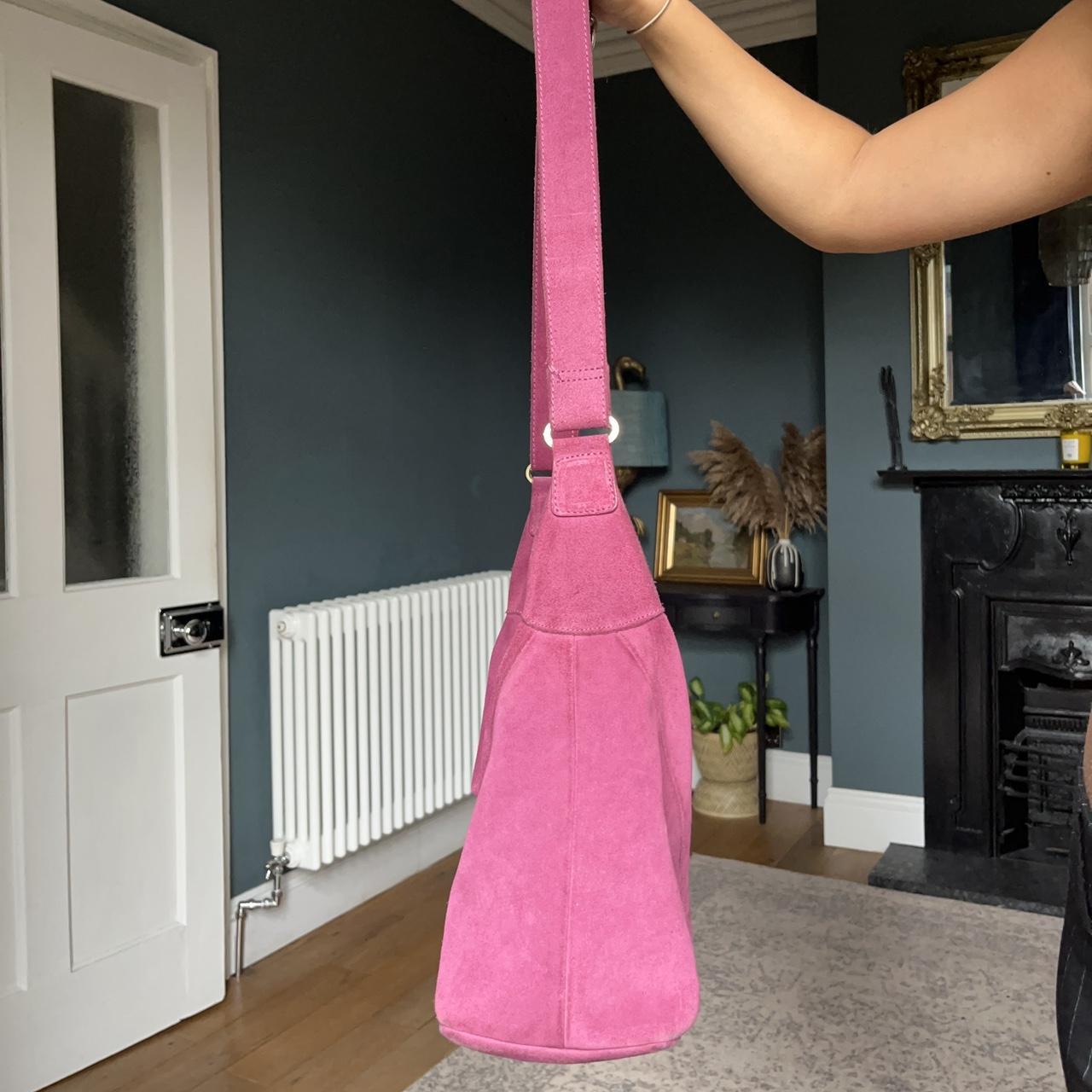 vintage slouchy cross body bag real suede... - Depop