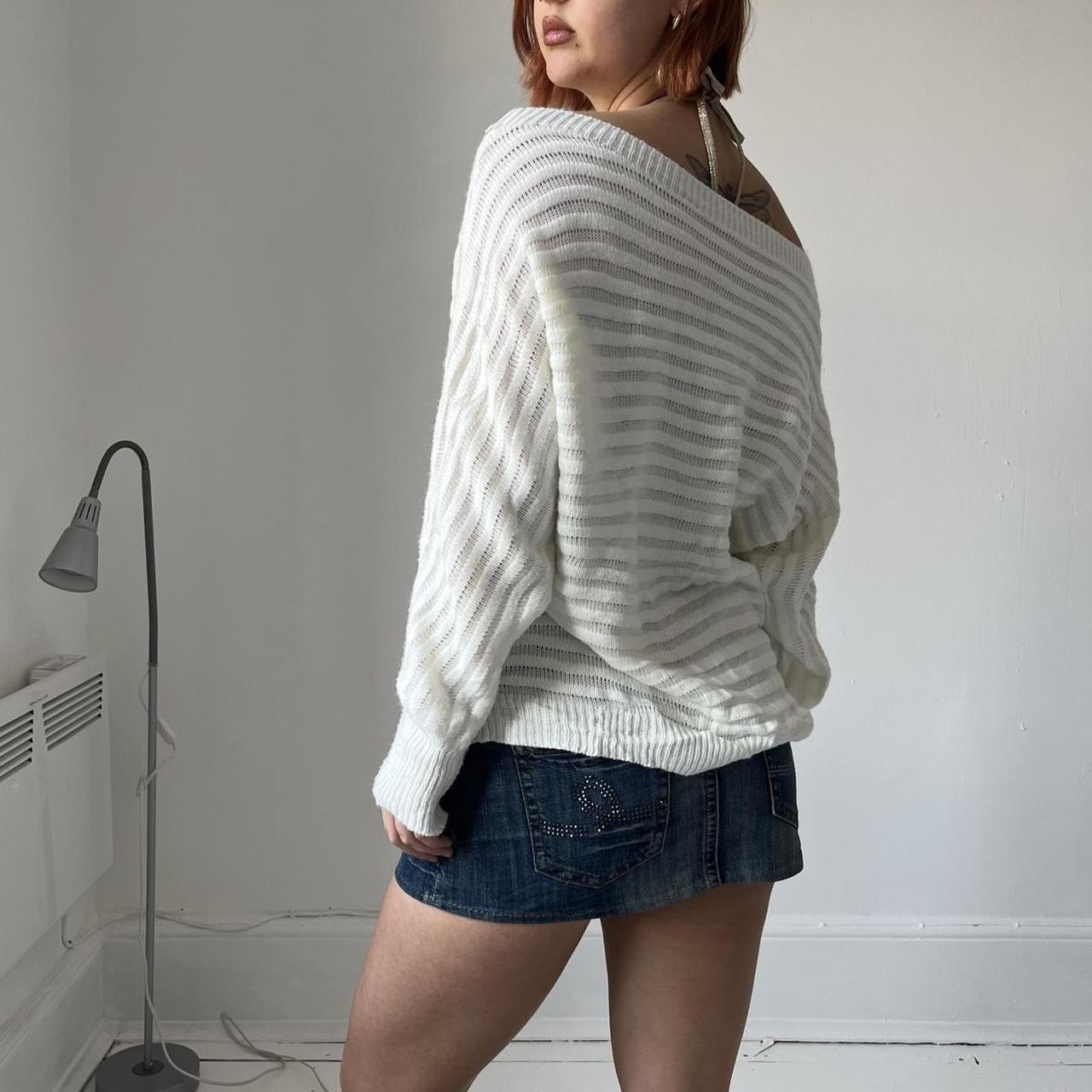 Vintage off the shoulder batwing top Long sleeve... | Depop