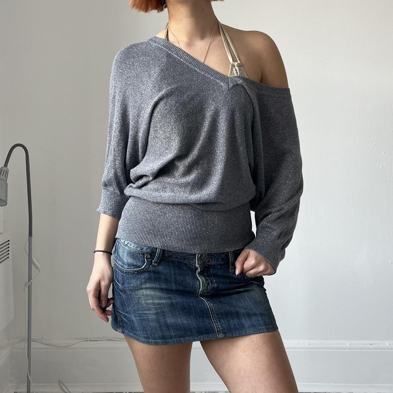 Vintage off the shoulder batwing top Long sleeve... | Depop