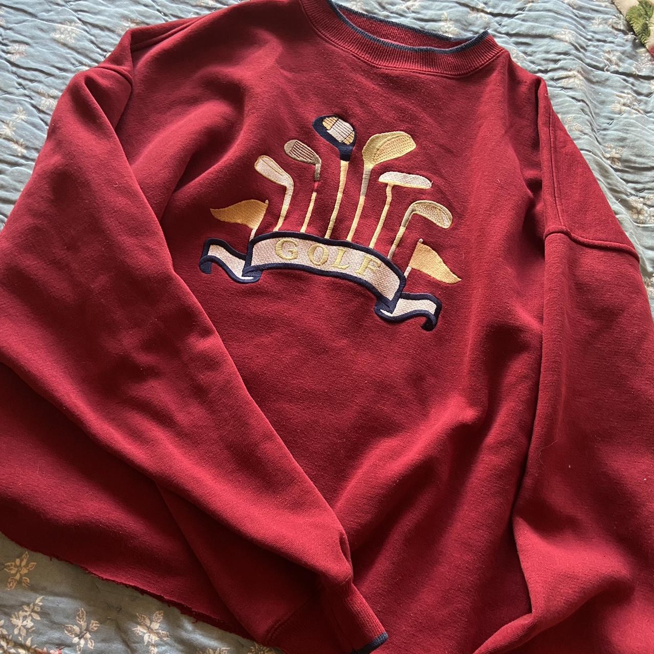 Vintage gold crew neck. Cut at the bottom - Depop