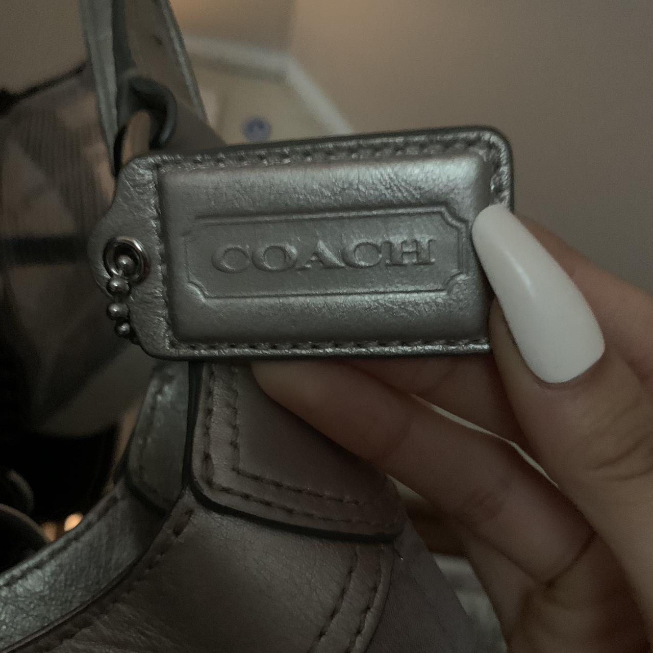 cutest grey coach bag perfect condition ! has... - Depop