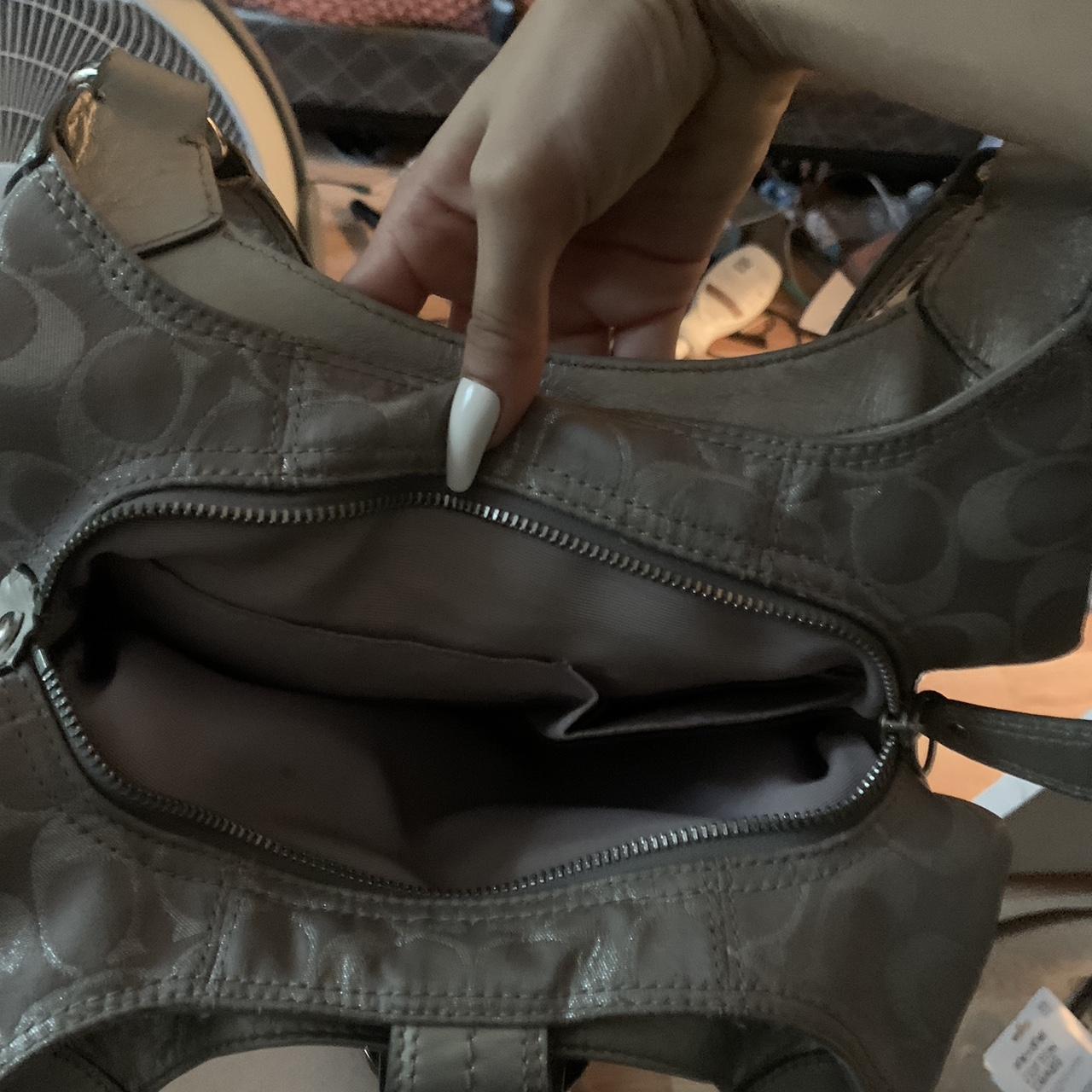 cutest grey coach bag perfect condition ! has... - Depop