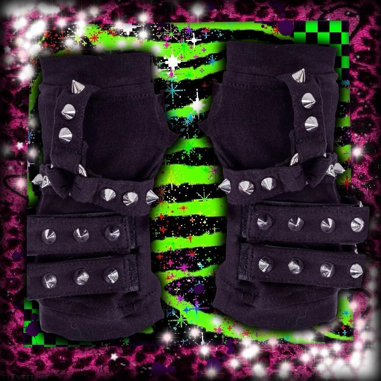 Black Spike Poizen Industries Studded Rowan Gloves... - Depop