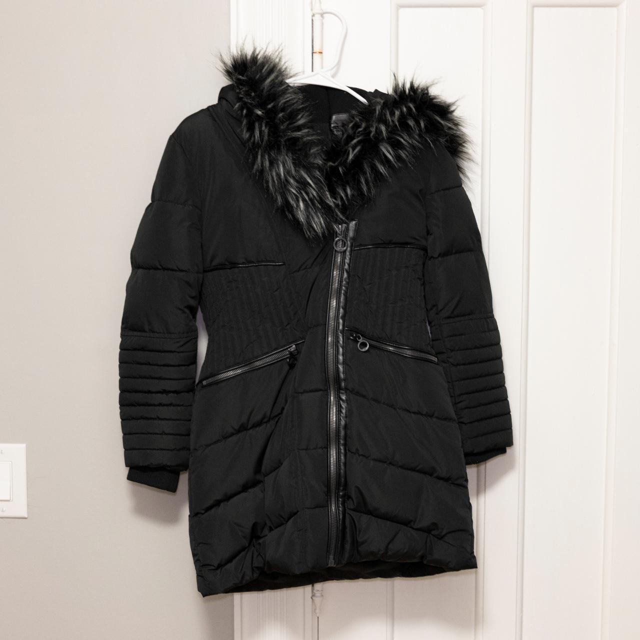 Black Winter Coat by Noize (Size Large) This is a... - Depop