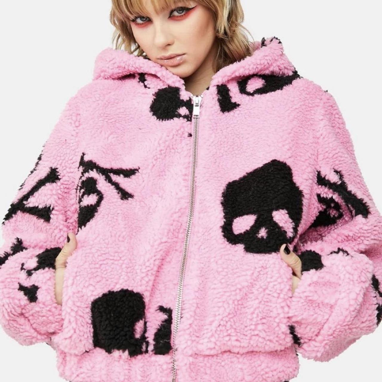 Dollskill Current Mood Sherpa Jacket size XS new... - Depop