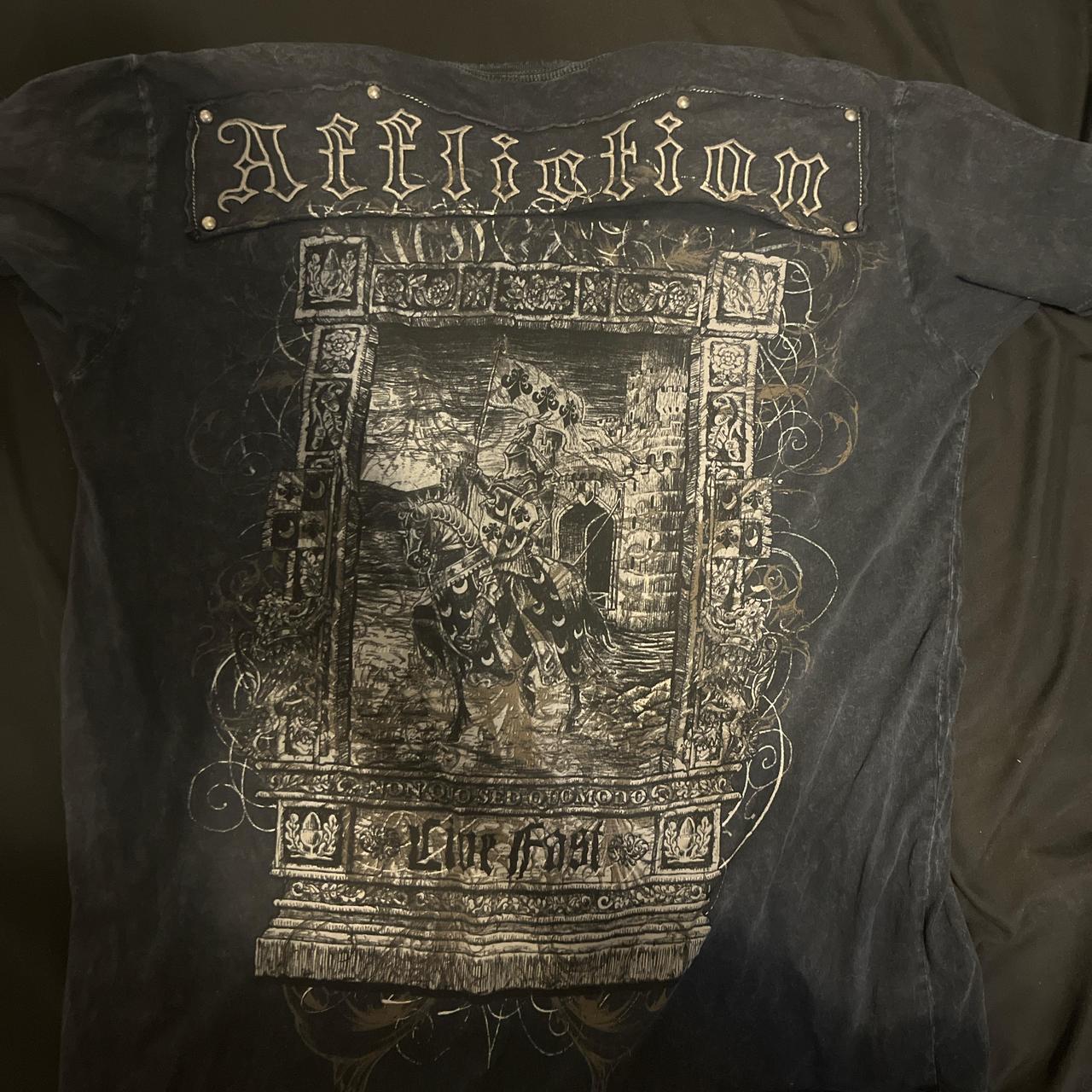 Black Affliction cotton t-shirt #skater - Depop