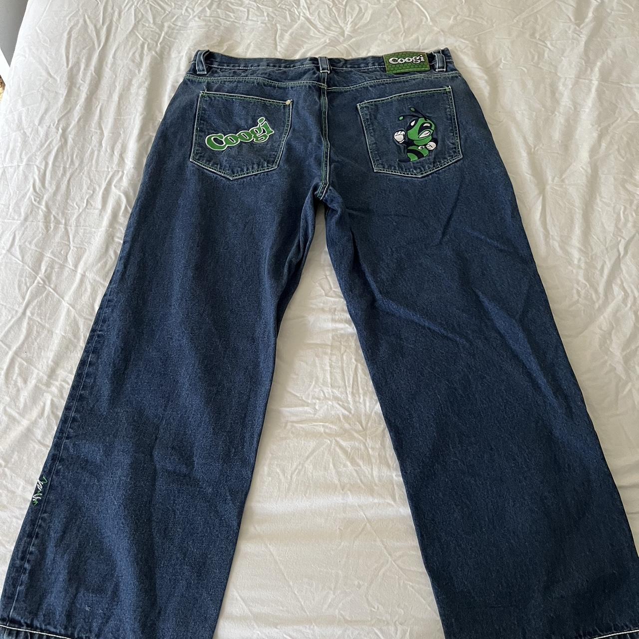 Vintage Coogi Bumblebee Denim Oversized / Baggy W44... - Depop