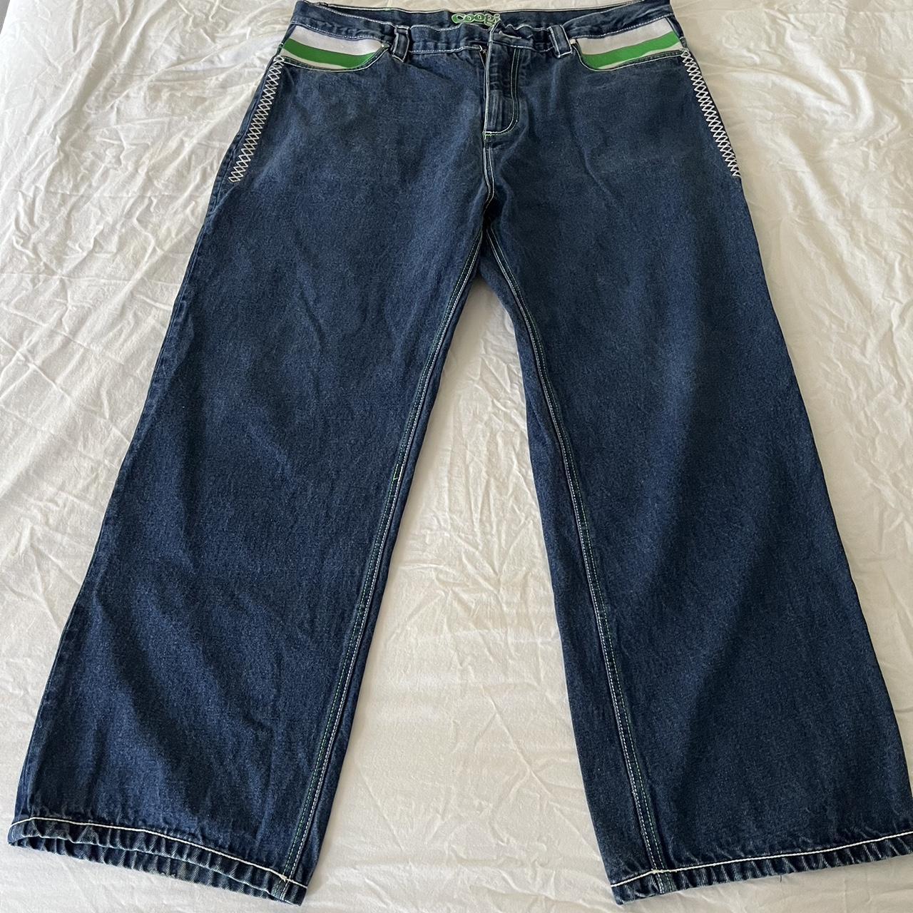 Vintage Coogi Bumblebee Denim Oversized / Baggy W44... - Depop