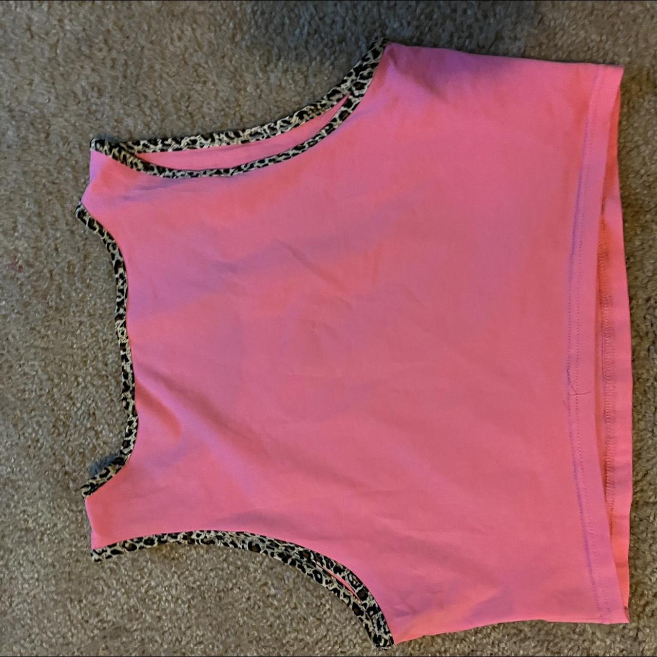 SHEIN Women's Pink and Brown Crop-top | Depop