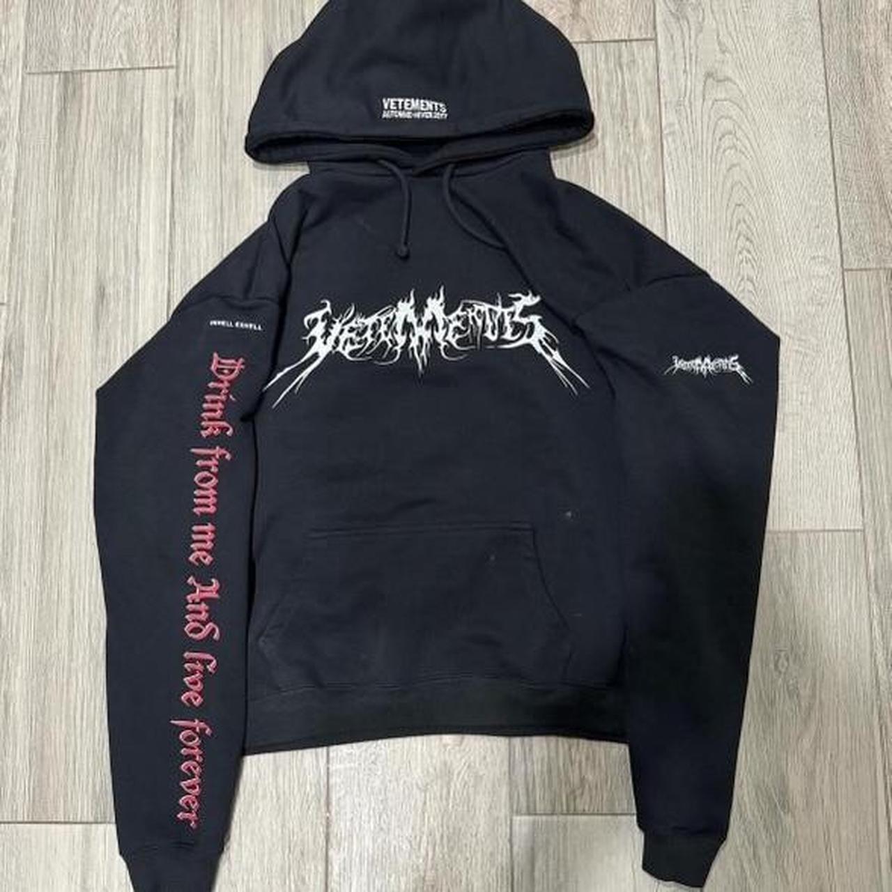 selling for my friend tfd vetements hoodie size... | Depop