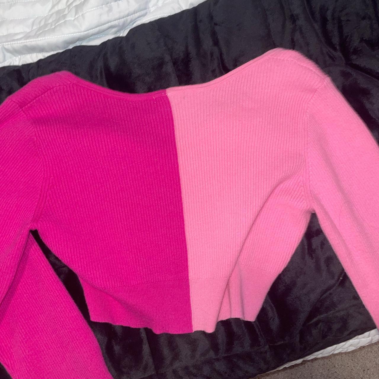 Half-n-half light pink and hot pink jacket. Very... - Depop