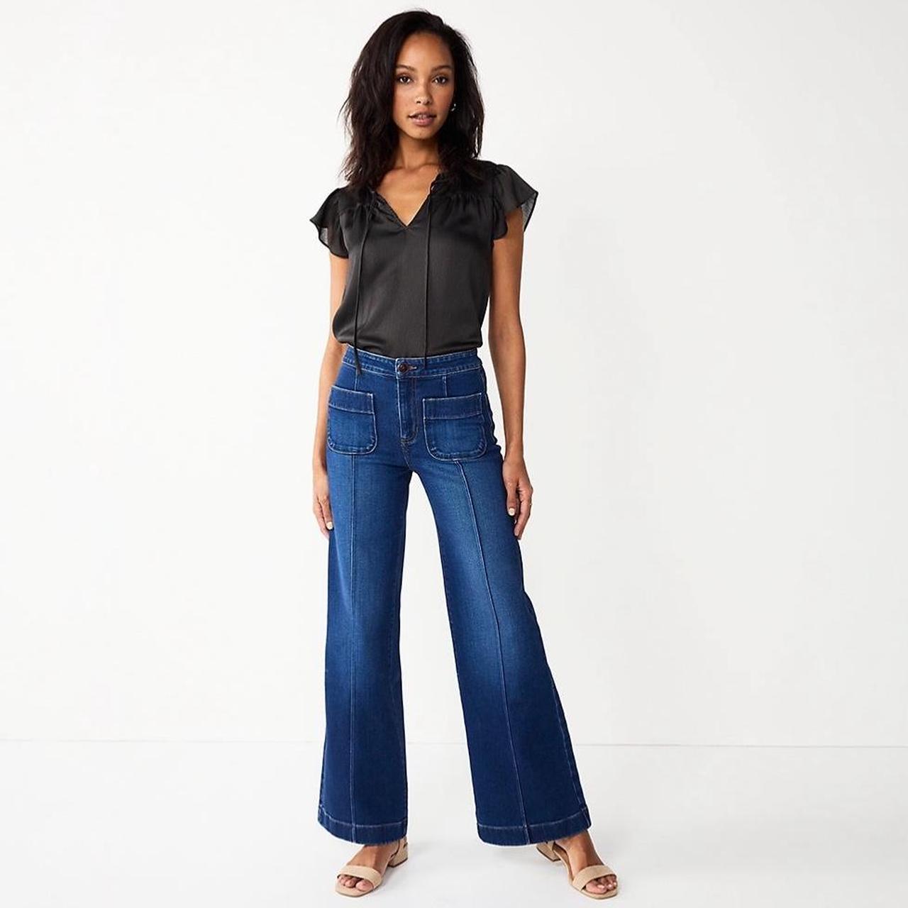 Lauren Conrad super high waisted wide leg jeans.... - Depop