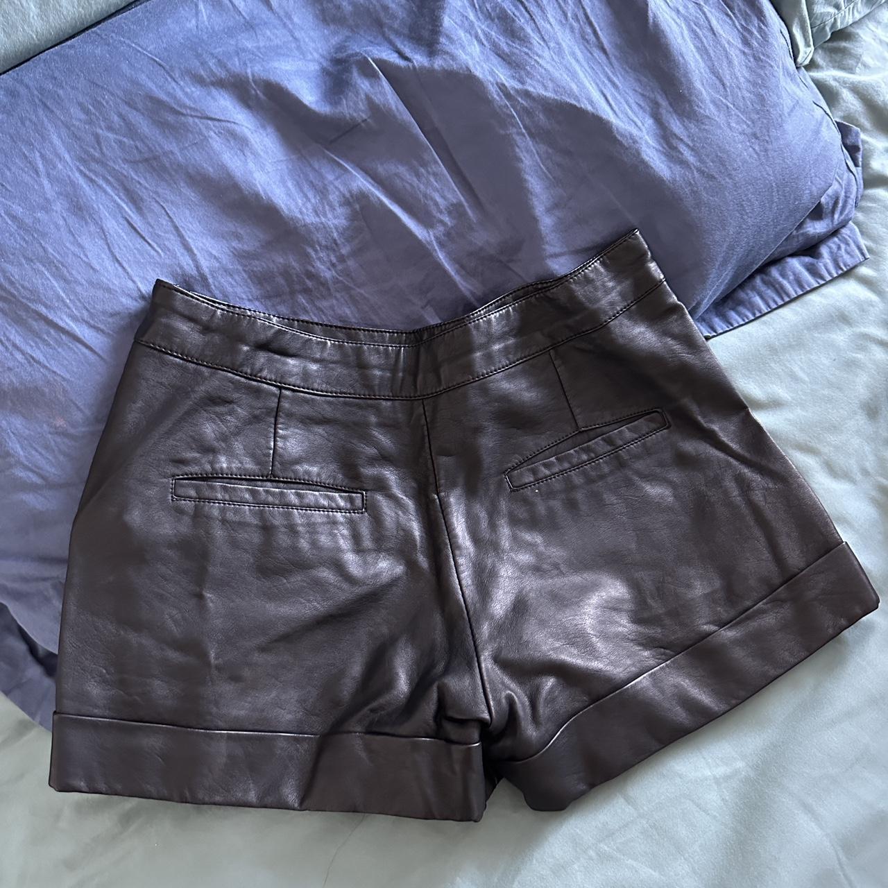French Connection leather shorts us0 - Depop