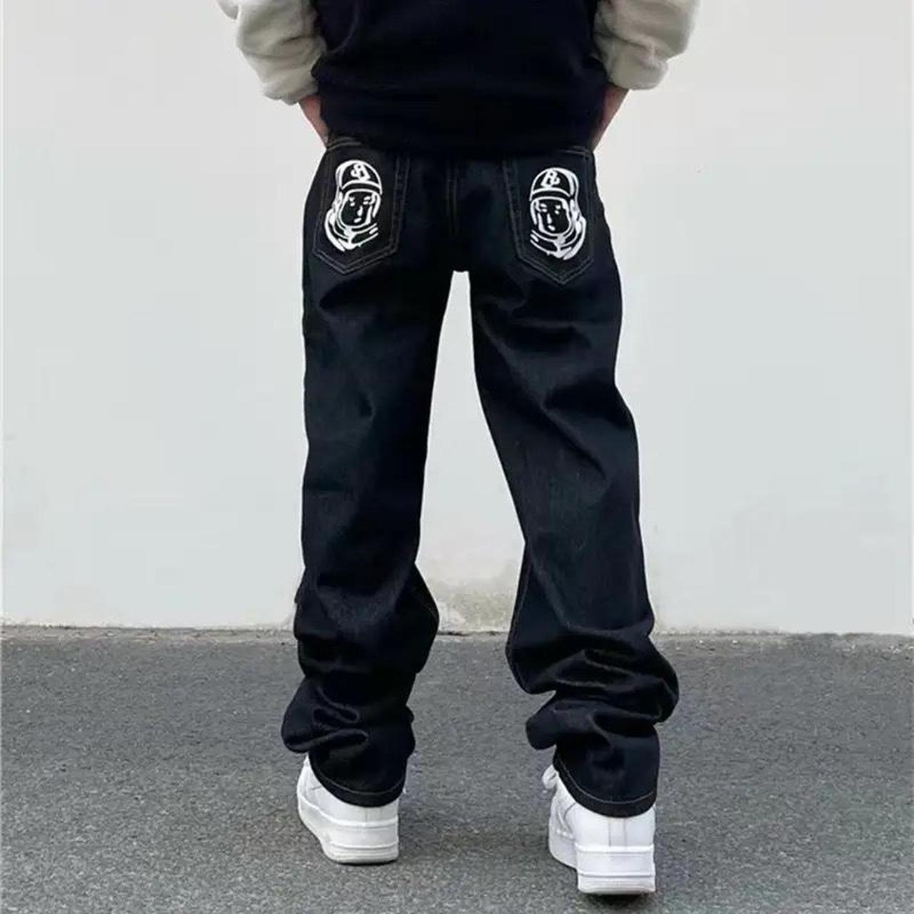 New Fashion Ropa Dog Print Baggy Men Hip Hop Jeans... - Depop