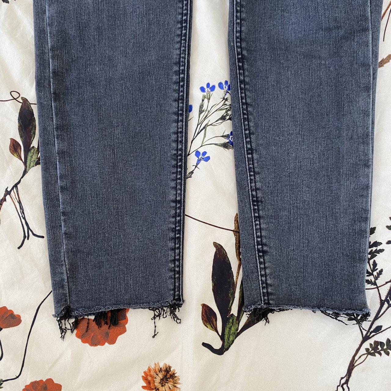 Topshop MOTO Washed Black Ripped Joni Jeans For... - Depop