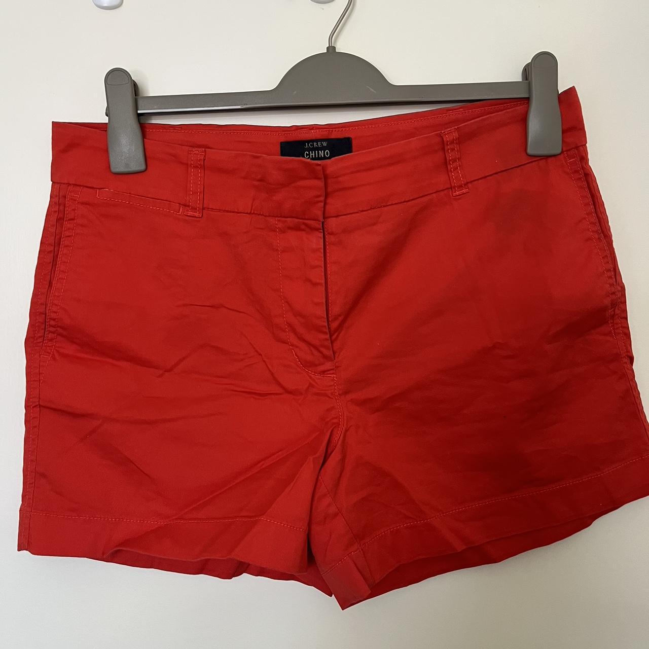J Crew Womens Classic Red Chino Shorts Size Uk 12 Depop