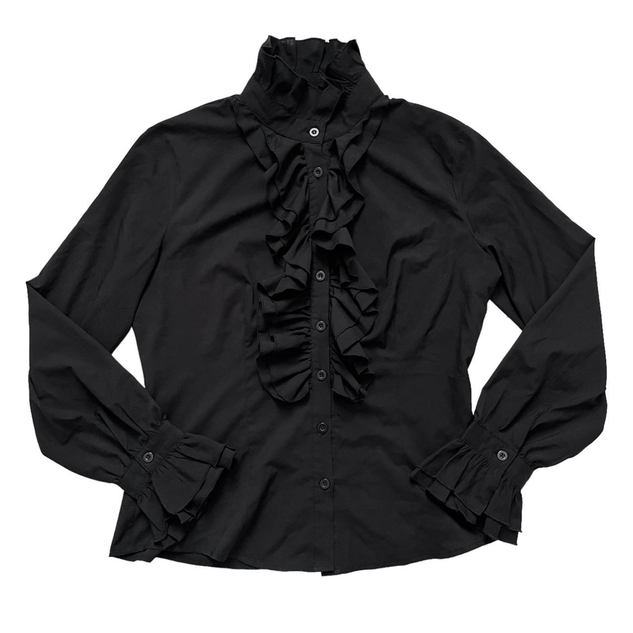 GOTHIC RUFFLE BLOUSE Brand: Kate Kasin (from amazon... - Depop