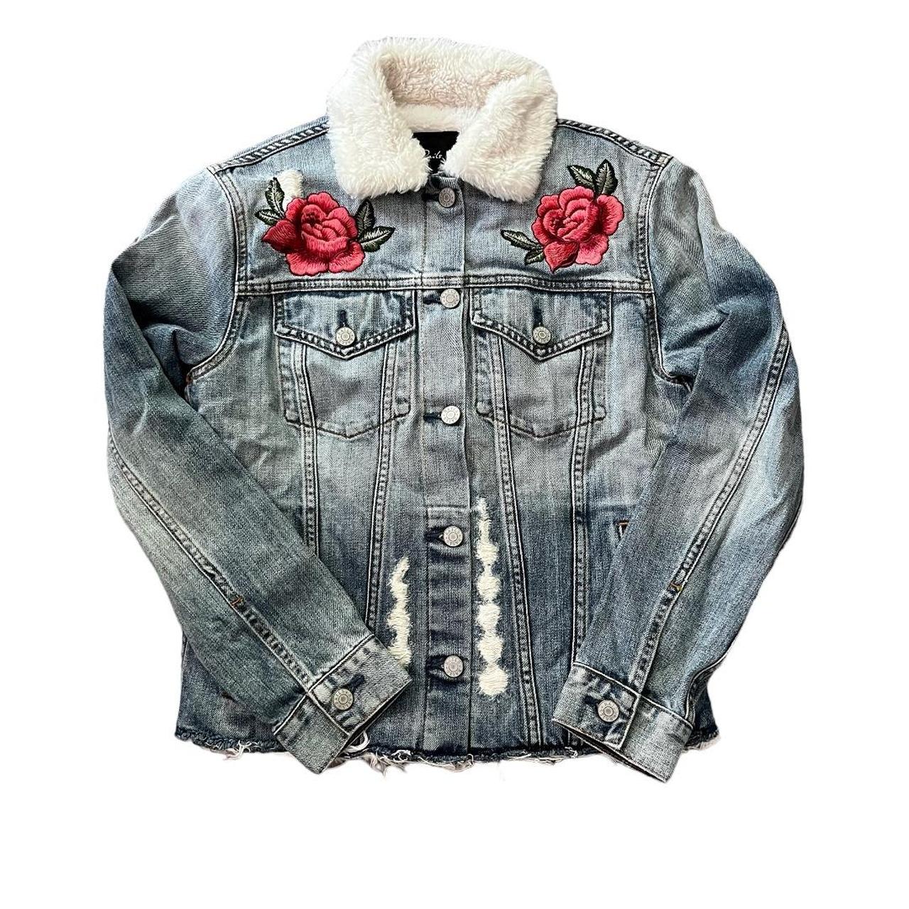 Rails Ramsey Faux Fur Denim Jacket - XS Rose... - Depop