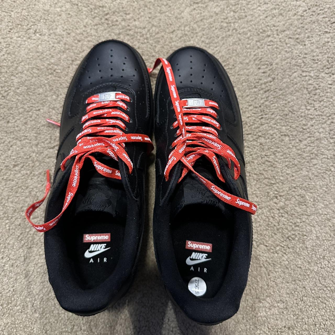 Supreme Black Air Force 1 New Original Box - Depop