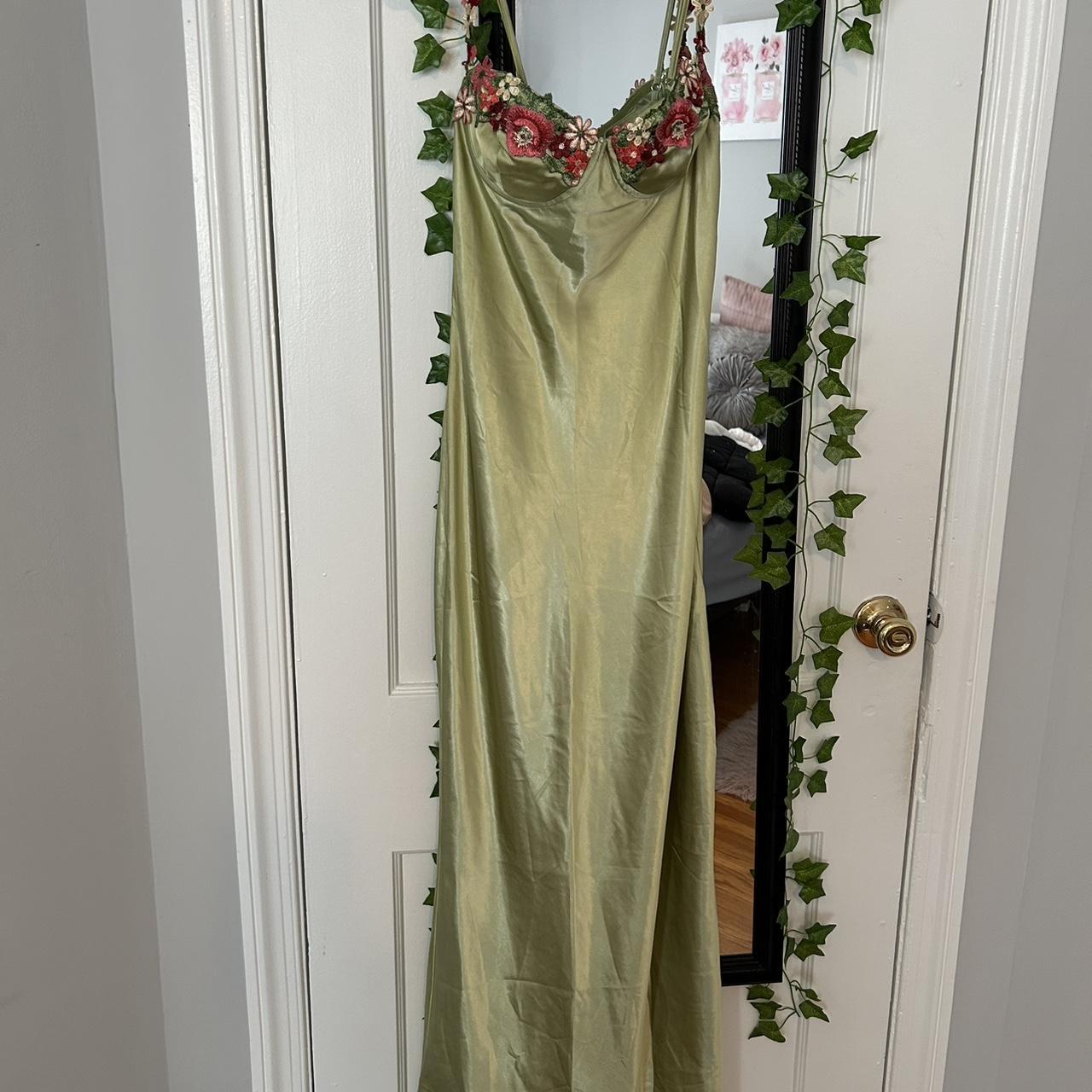 Princess Polly Green Maxi Dress. Size 10. Worn once. - Depop